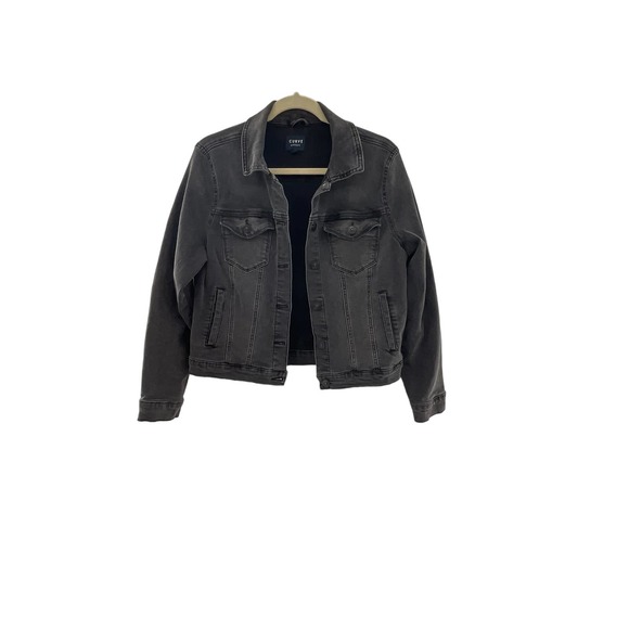 Curve Appeal Jackets And Coats Curve Appeal Black Jean Jacket Large Poshmark